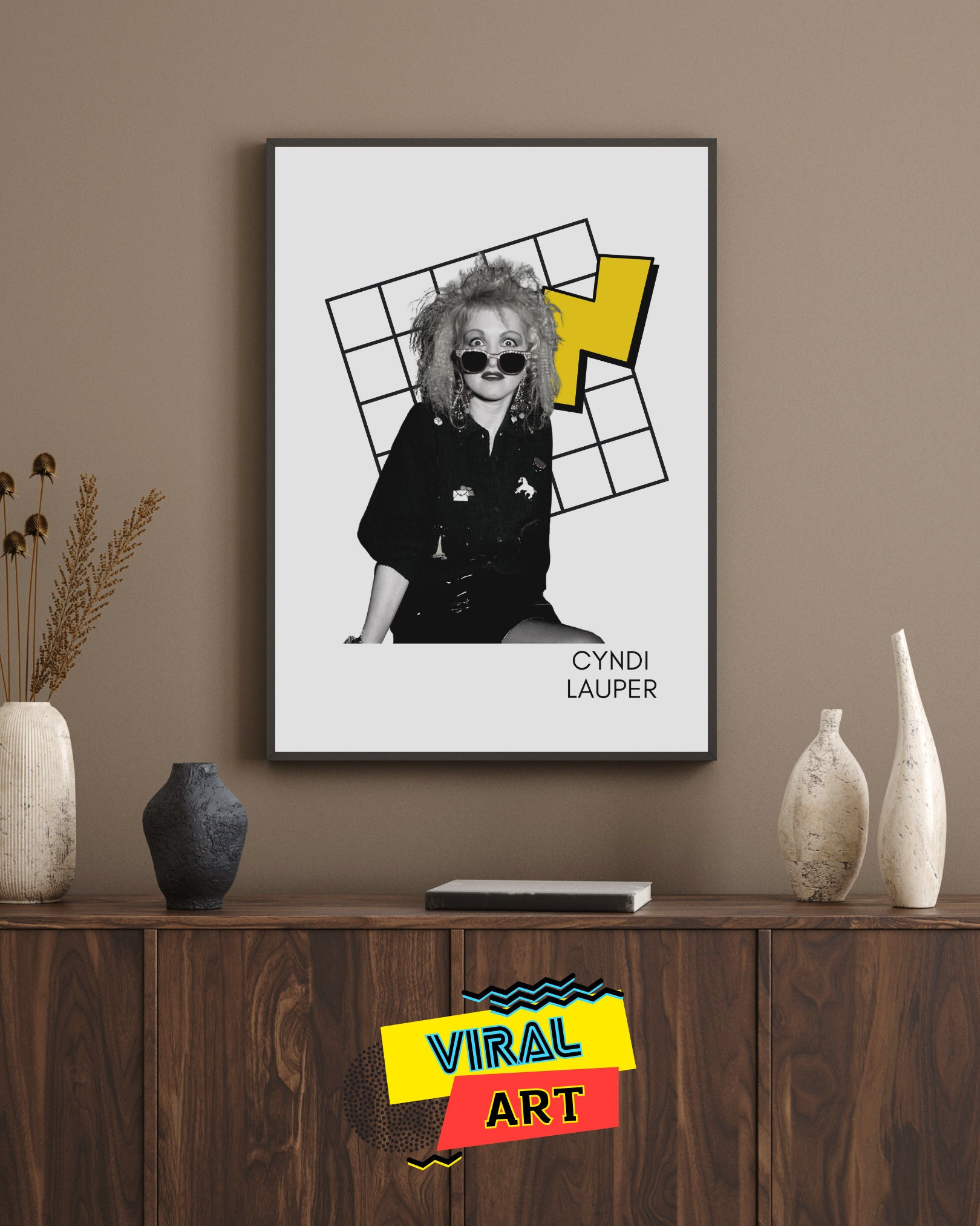 Cyndi Lauper Printable Wall Art, 80's Pop Icon Digital Wall Art ...