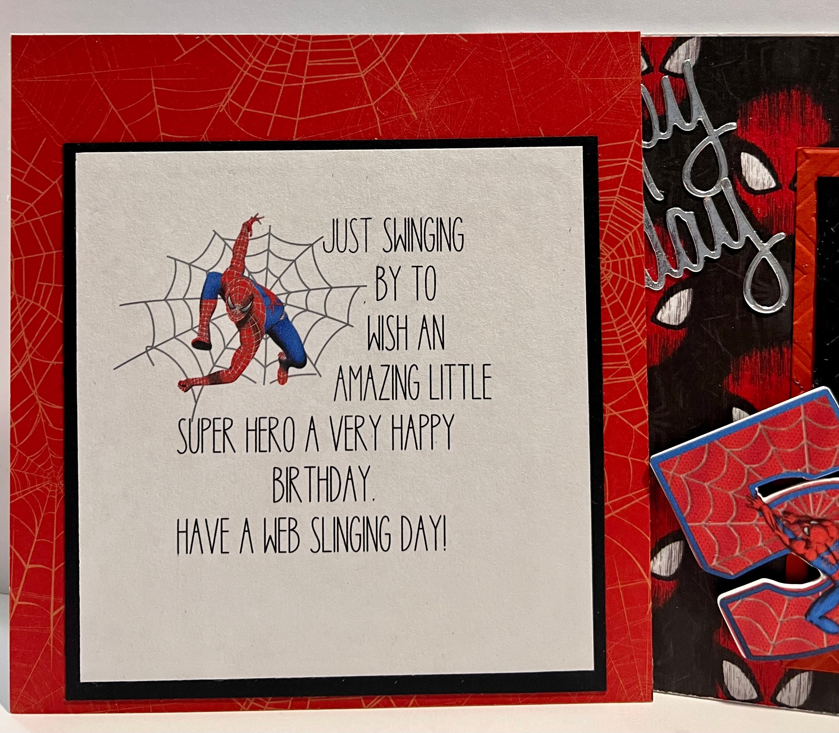 Spider Man Birthday Card Custom - Etsy