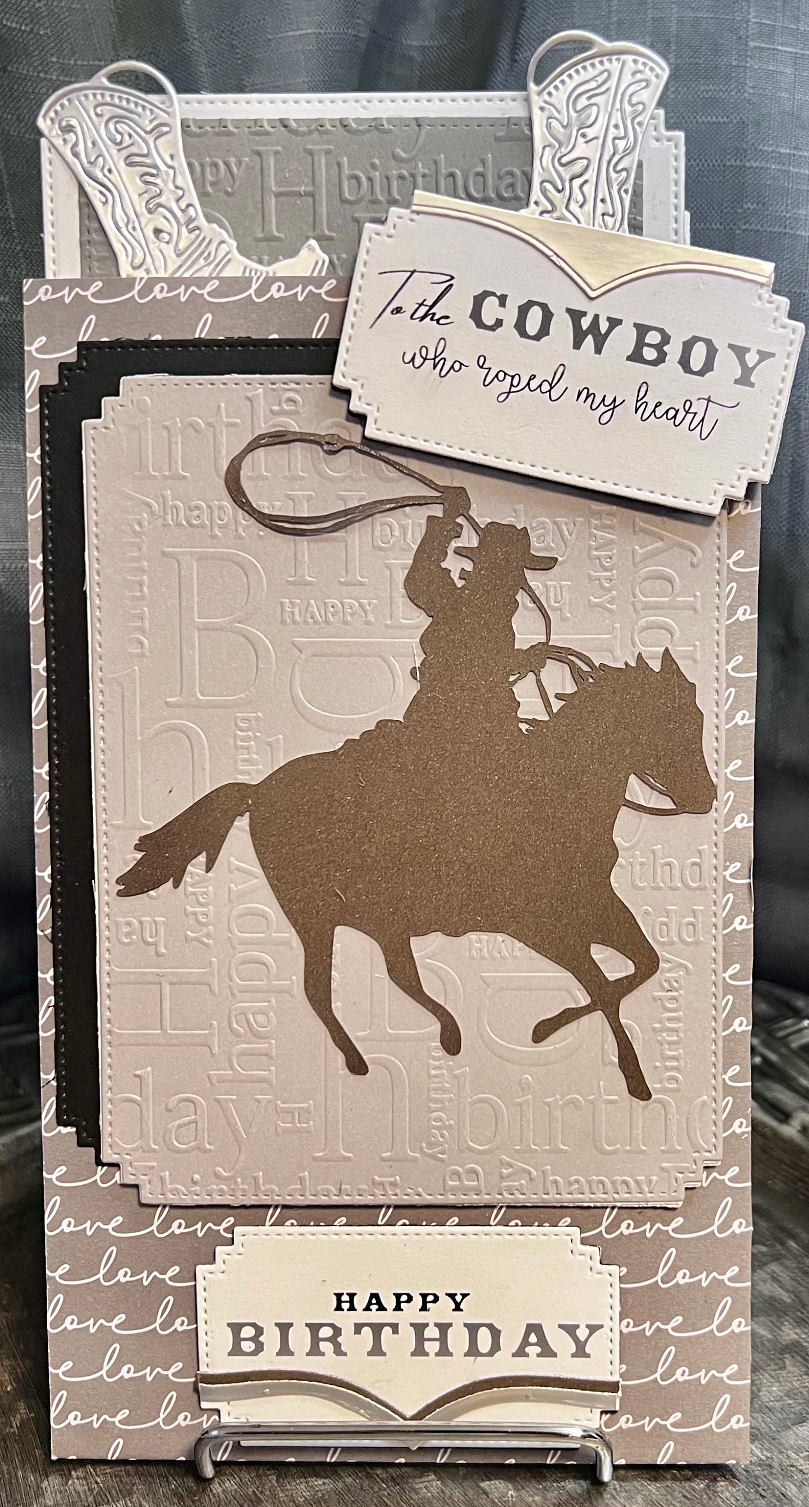 Western Cowboy Birthday Card Handmade - Etsy