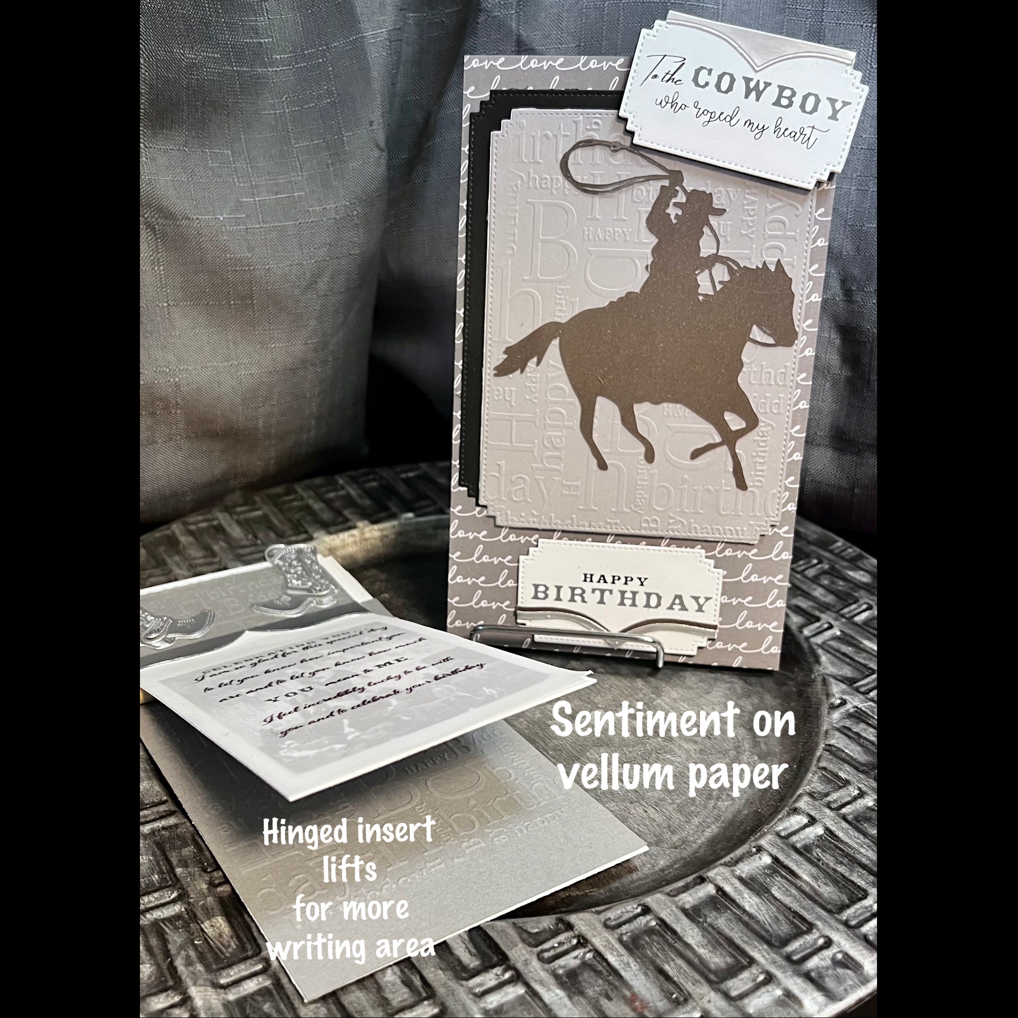 Western Cowboy Birthday Card Handmade - Etsy