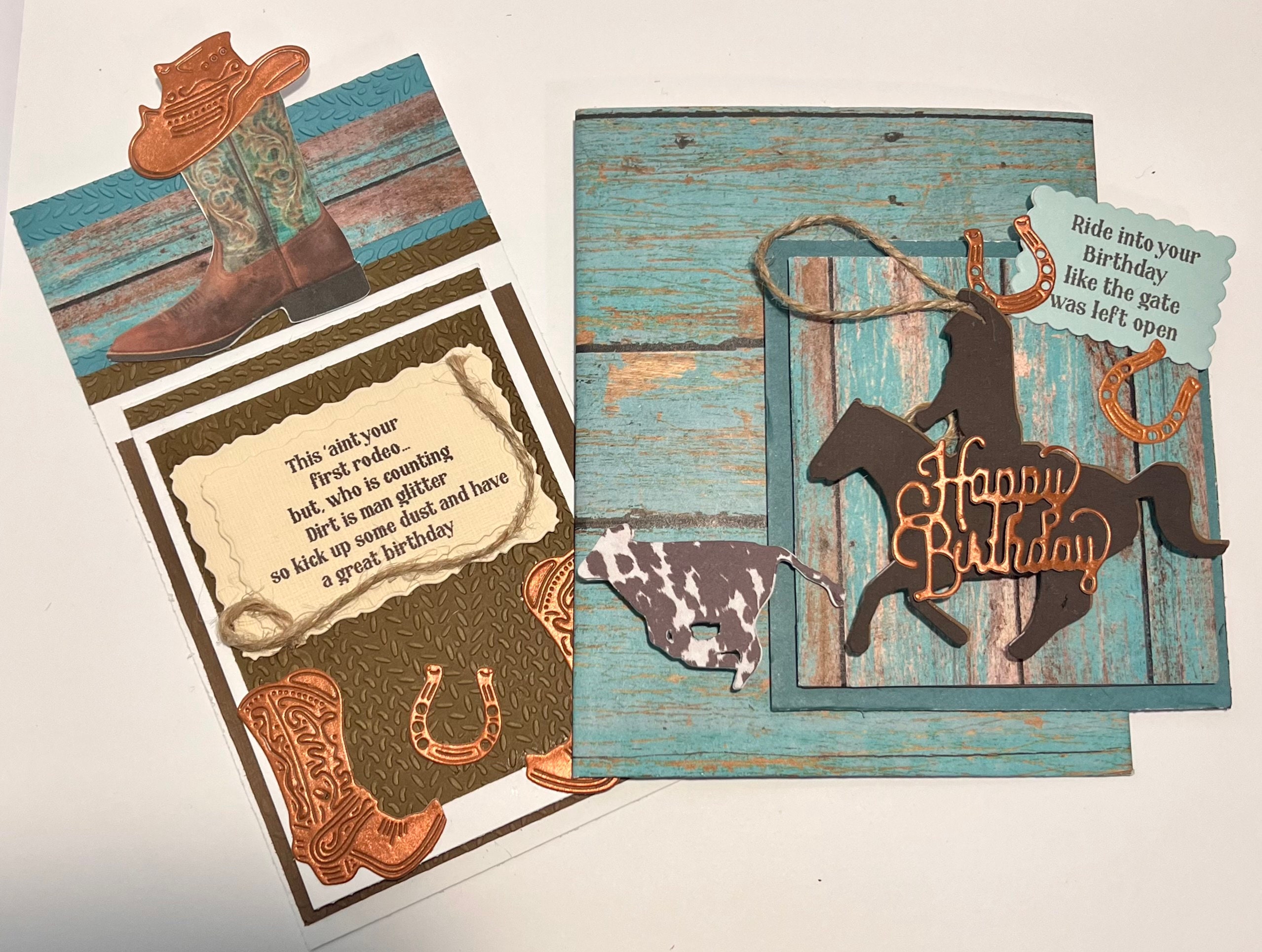 Cowboy Rodeo Birthday Card - Etsy