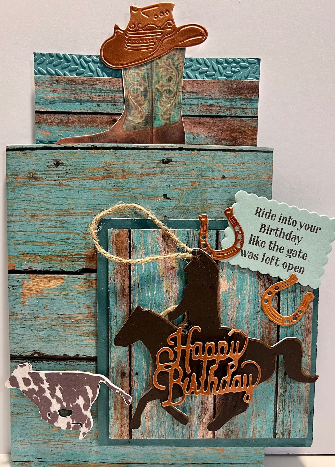 Cowboy Rodeo Birthday Card - Etsy