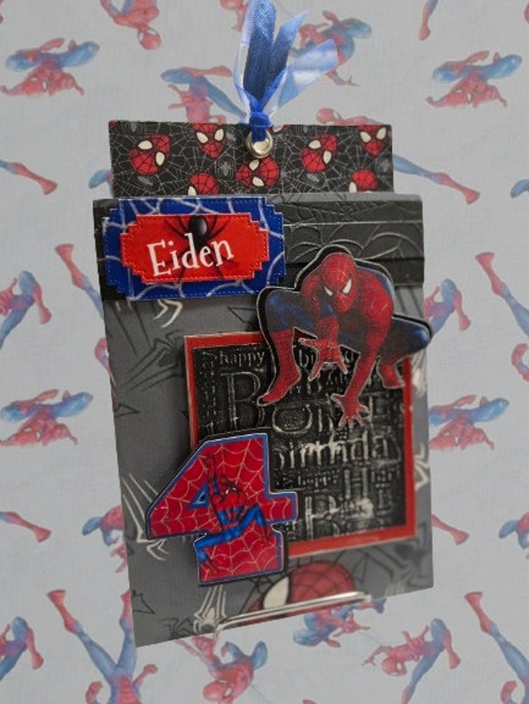 Handmade Spider-man Keepsake Birthday Card With Gift Box Personalized ...