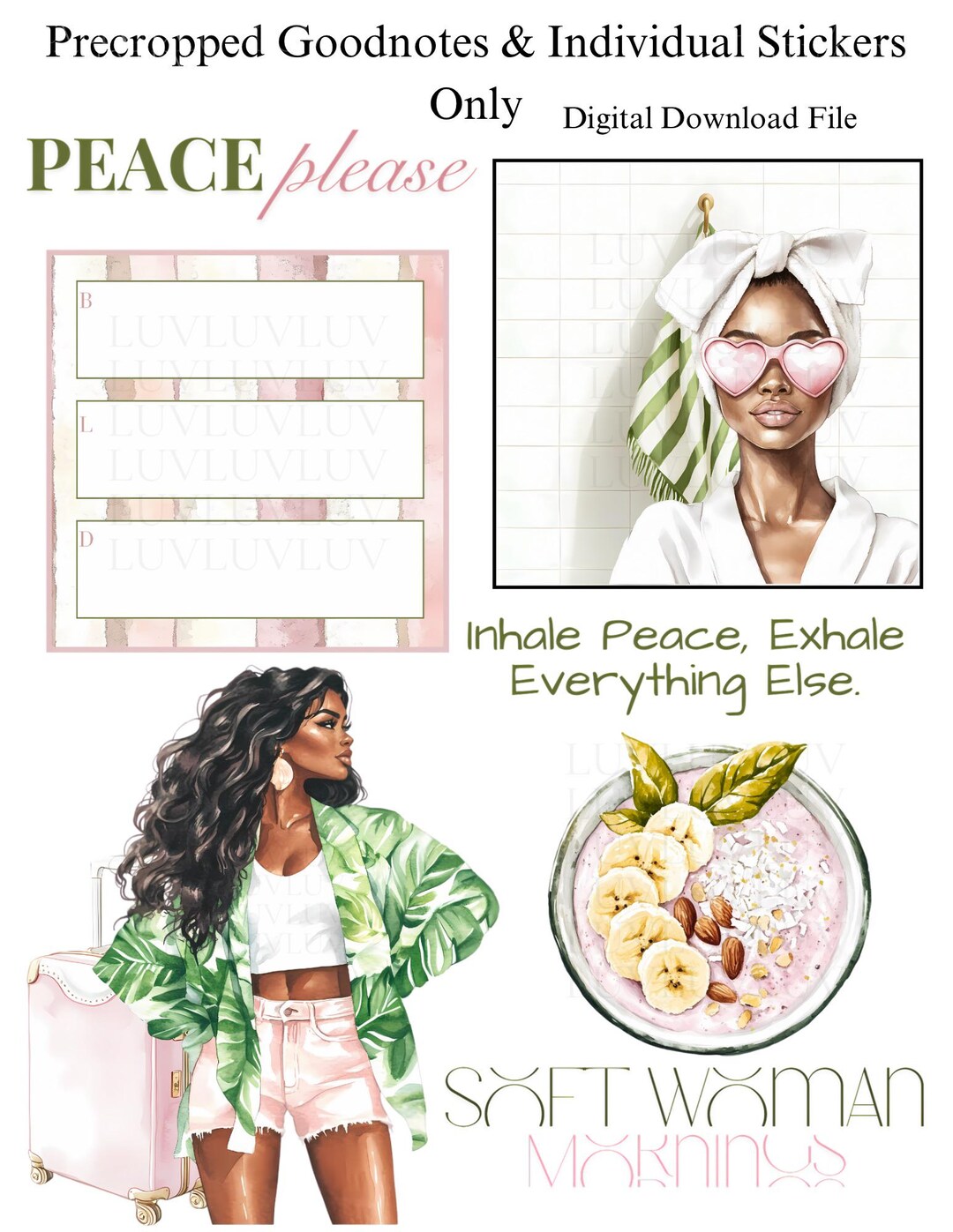 Digital Stickers| Summer Resort Stickers| Daily Fashionable Stickers - Etsy