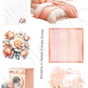 Printable Peach Daily Digital Stickers Print and Cut Stickers - Etsy