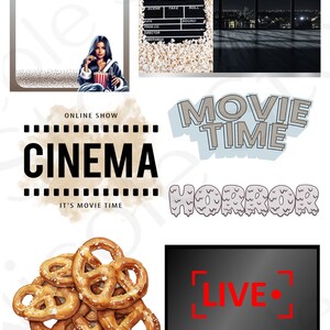 Movie Night Digital Stickers: Goodnotes Planner PNG (precropped) - Etsy UK