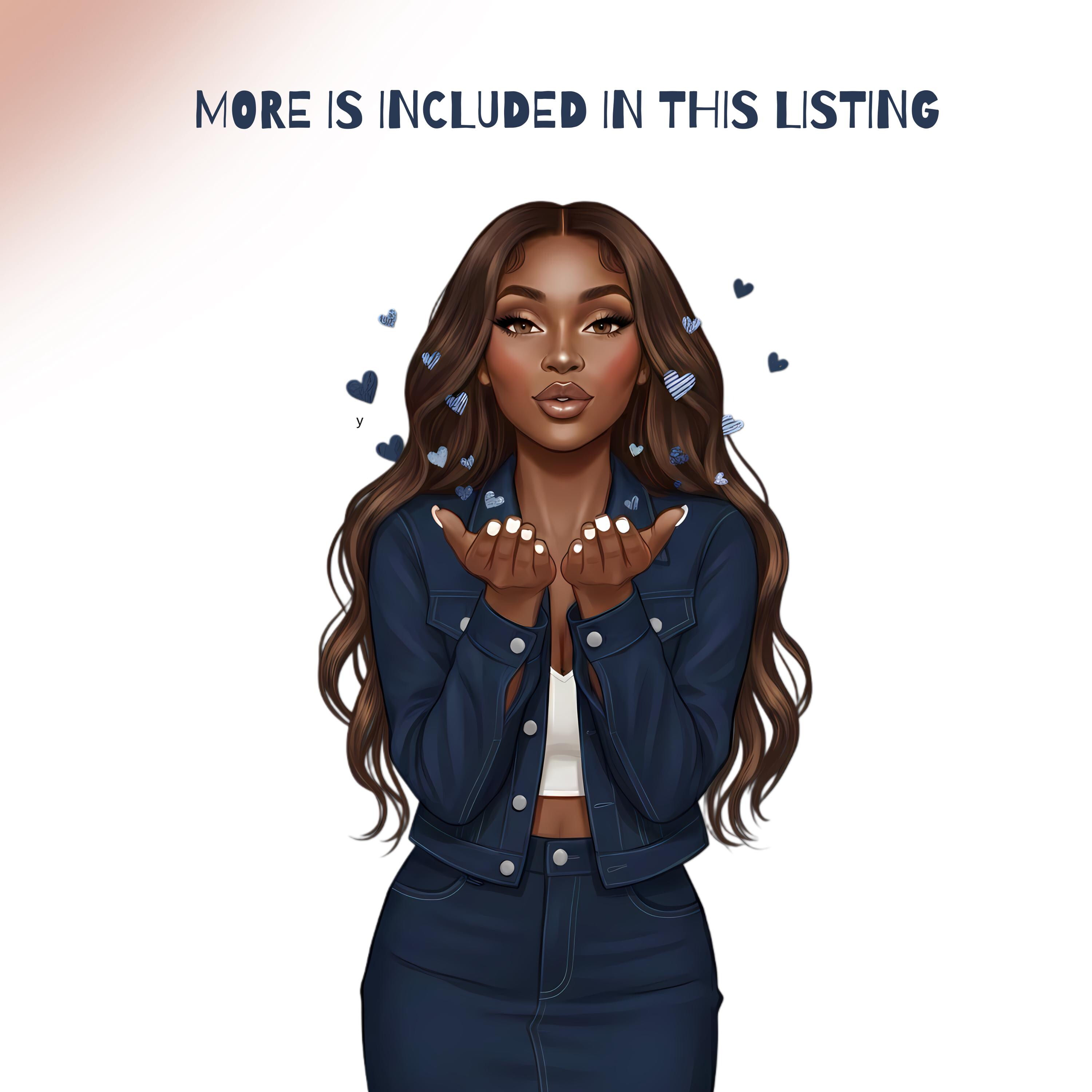2026 February Black Women Digital Stickers| Journaling Stickers ...