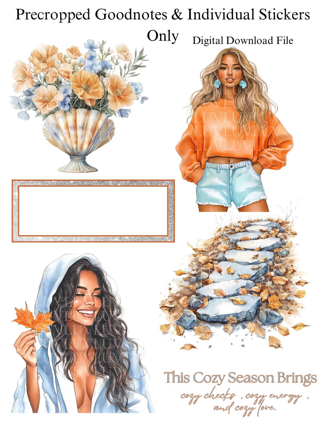 Fall Breeze Digital Stickers| Autumn Fall Digital Stickers| Goodnotes ...