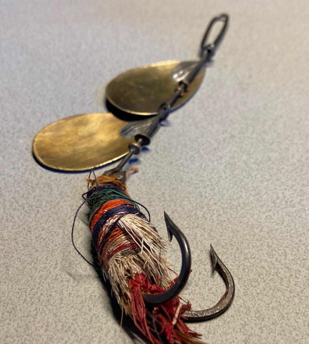 Old Antique Fishing Spinner. Rare Bi-hook Double Blade Lure. Great ...