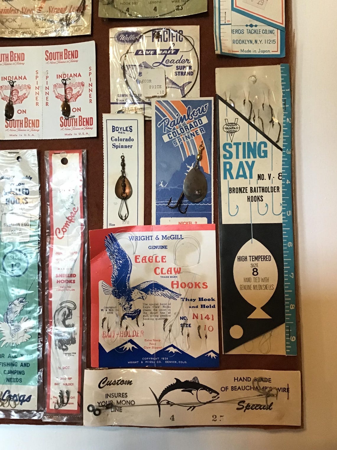 Vintage Fishing Lures and Tackle Display Gift. Old Rare Collectible ...