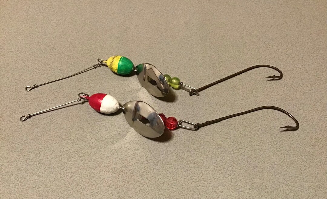 Rare Vintage Walleye Fishing Lures. Old June Bug Spinner Baits With ...