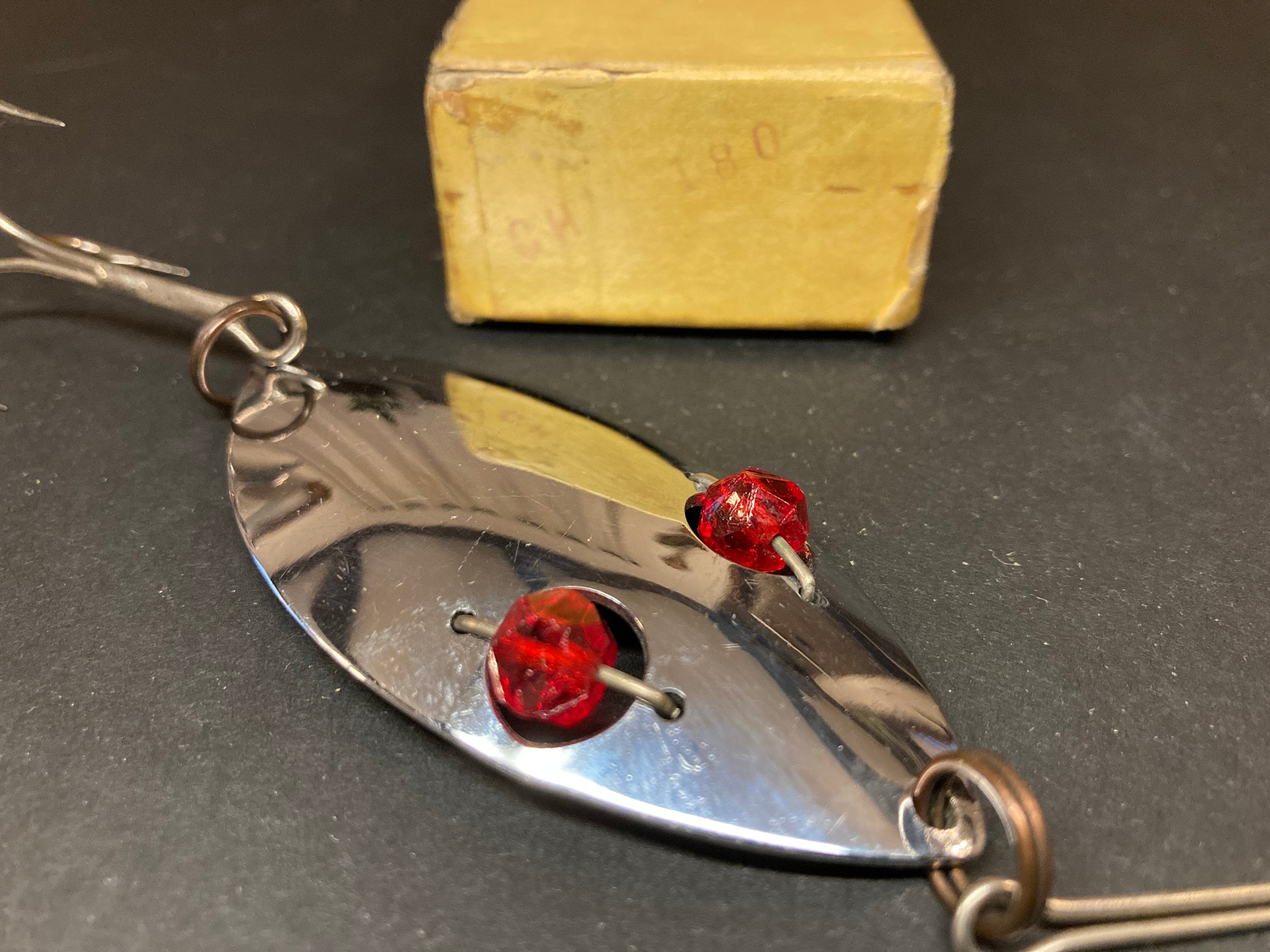 Rare Vintage Fishing Lure Original Boxed Hofschneider Red Eye Wiggler ...