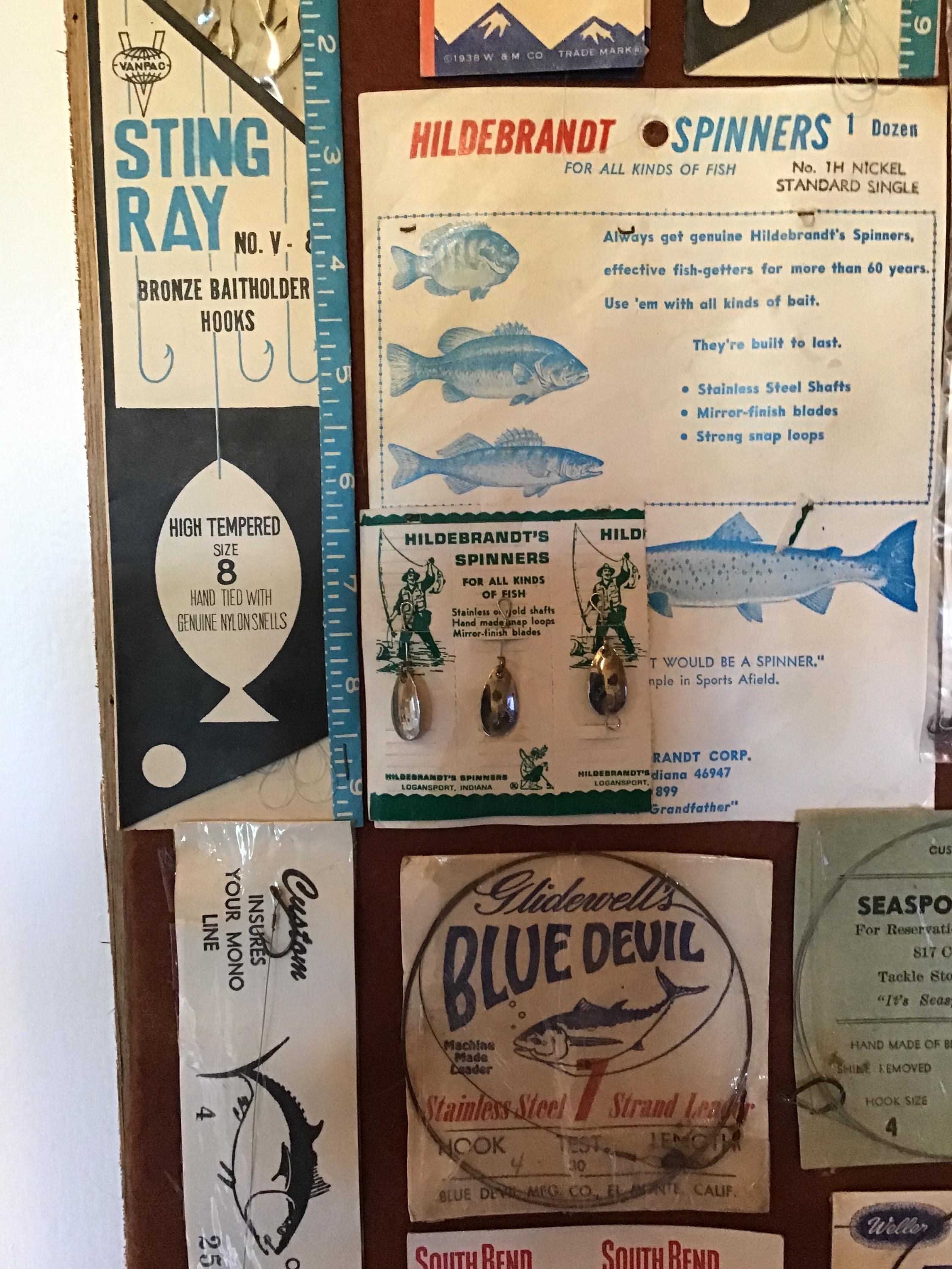 Vintage Fishing Lures and Tackle Display Gift. Old Rare Collectible ...