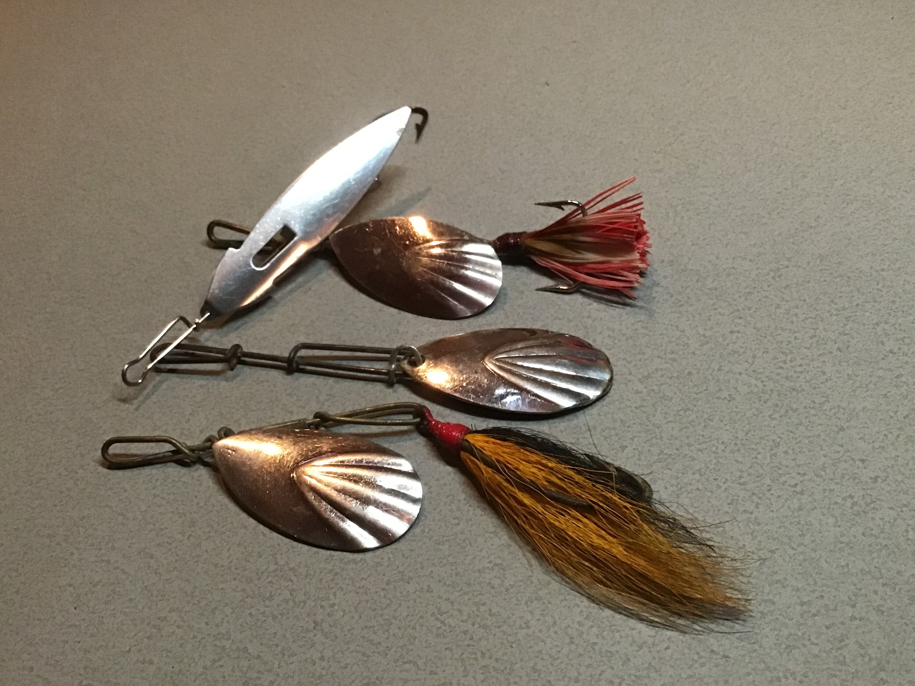 Old Collectible Fishing Lures. Nice Vintage Spinner Baits With Great ...