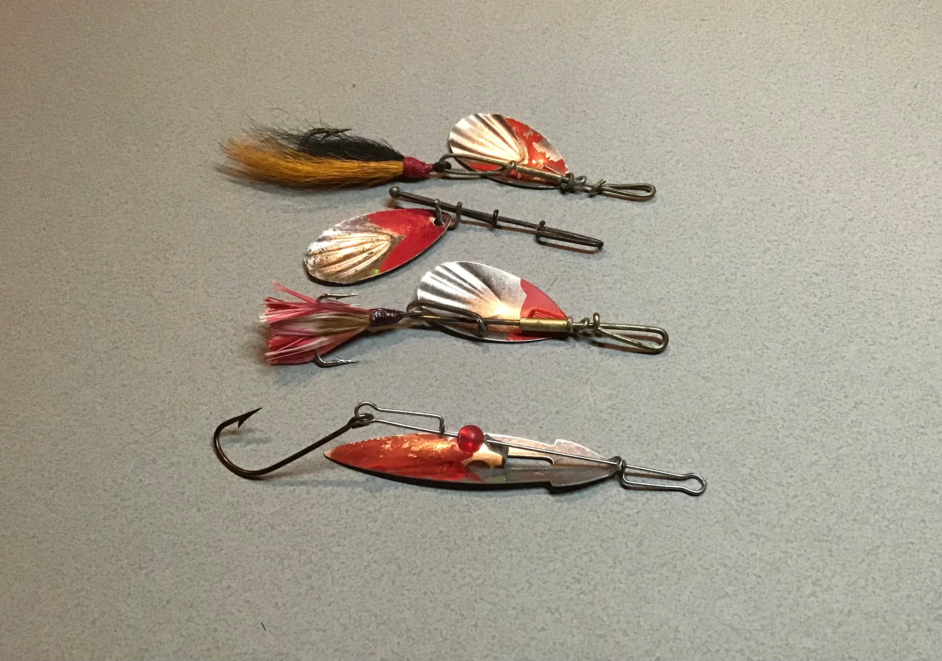 Old Collectible Fishing Lures. Nice Vintage Spinner Baits With Great ...