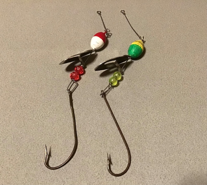 Rare Vintage Walleye Fishing Lures. Old June Bug Spinner Baits With ...