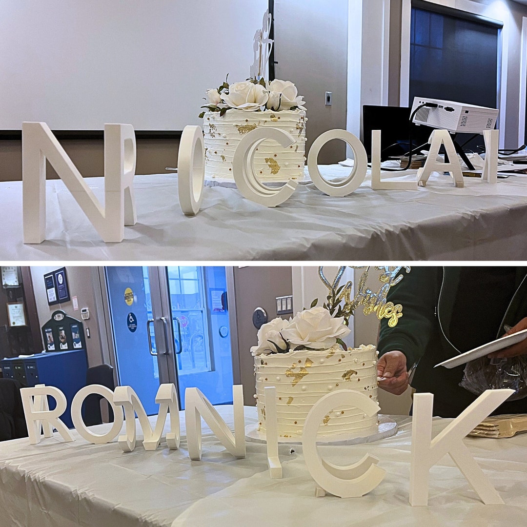 Buy Custom Dual Letter Ambigram Illusion, 3D Printed Flip Dual Word ...