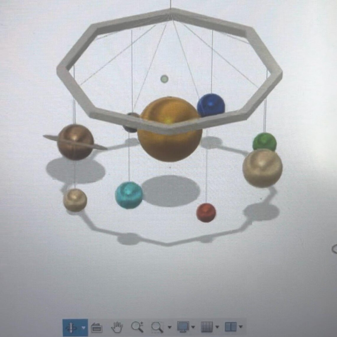 Solar System Baby Mobile 3D Printed - Planets Rocket Ship | Space ...