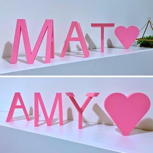 Custom Dual Letter Ambigram: 3D Printed Optical Illusion Art - Etsy