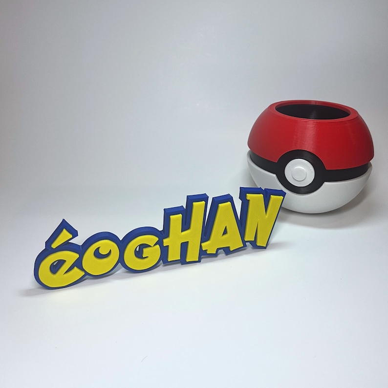 Custom Pokemon Font Name Plate, Gaming Room Accessories, Pokemon ...