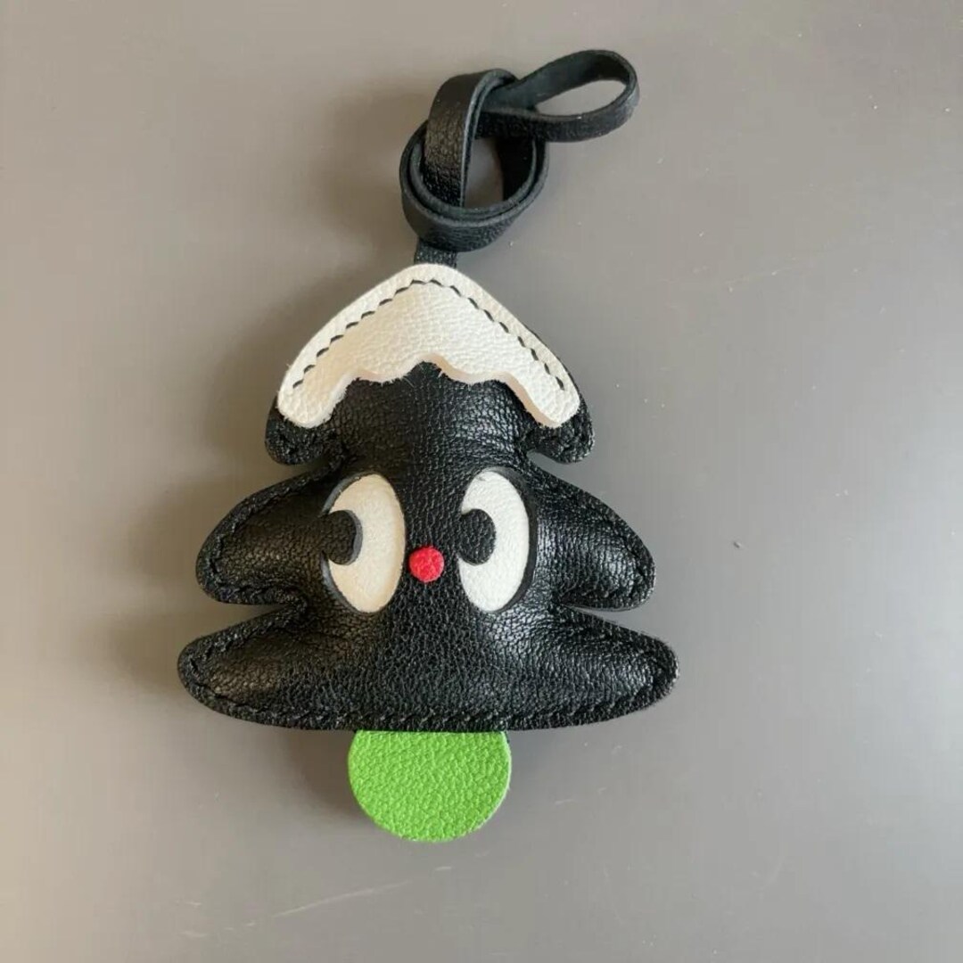 Leather Christmas Tree Bag Charm, Leather Bag Charms, Leather Handbag ...