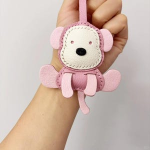 Leather Monkey Bag Charm,bag Charm,handmade Monkey Leather Bag Charm ...