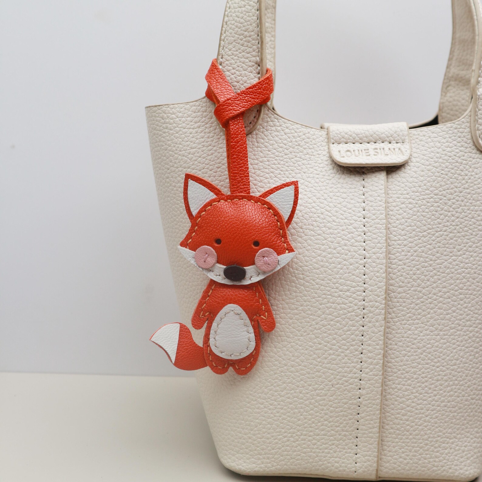 Leather Fox Charm, Leather Bag Charms,handmade Fox Bag Charm, Leather ...