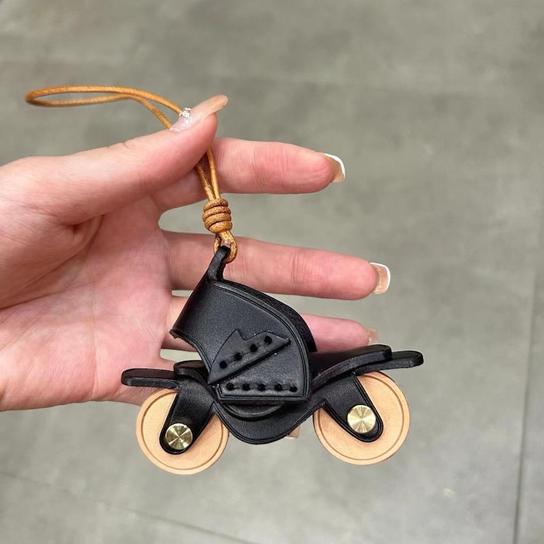 Leather Motorcycle Charm,leather Bag Charm,cute Motorcycle Leather ...