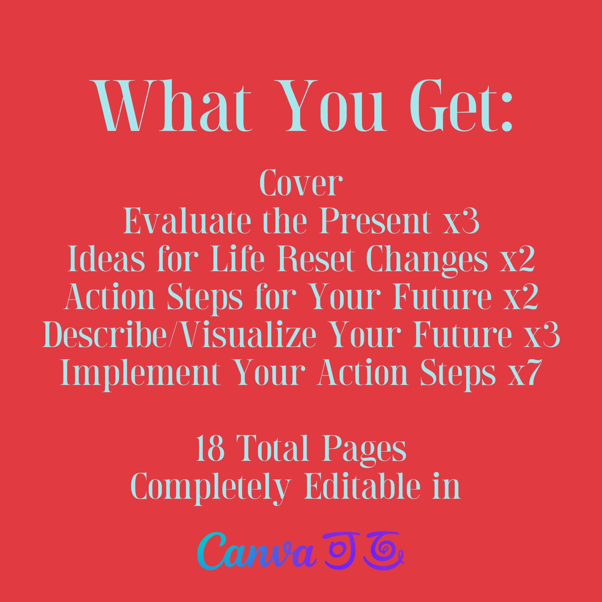 Life Reset Editable Workbook Template With Private Label Rights, Canva ...