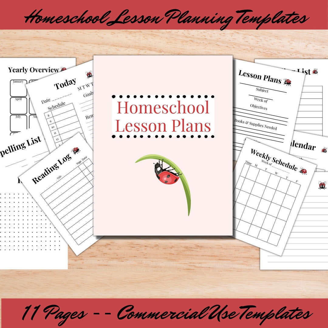 Homeschool Lesson Planner Template, Done for You, Editable in Canva ...