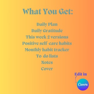 Positivity Planner, Editable Template, Canva Template, Planner Template ...