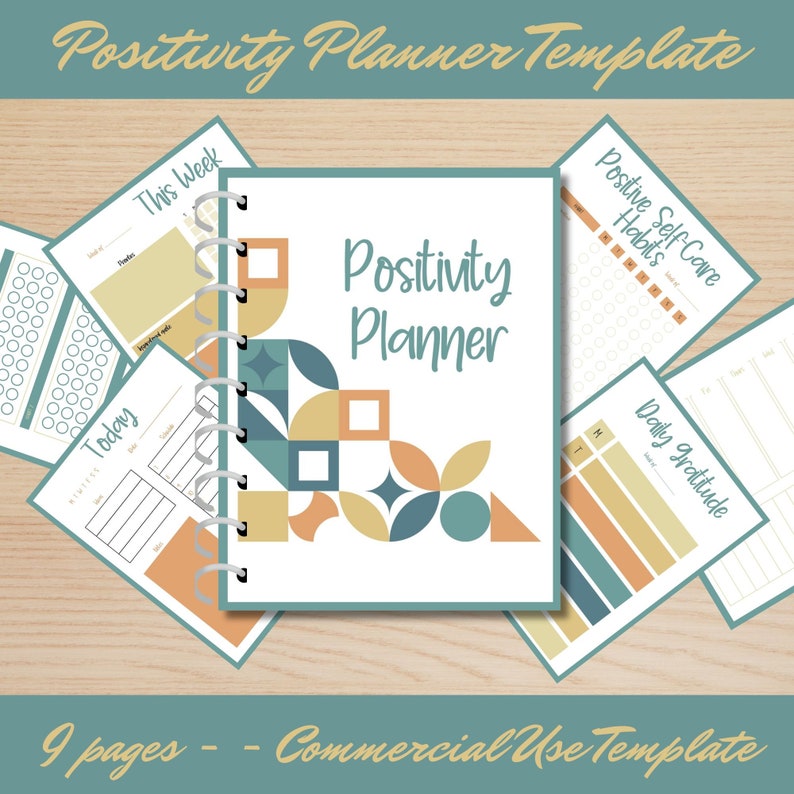 Positivity Planner, Editable Template, Canva Template, Planner Template ...