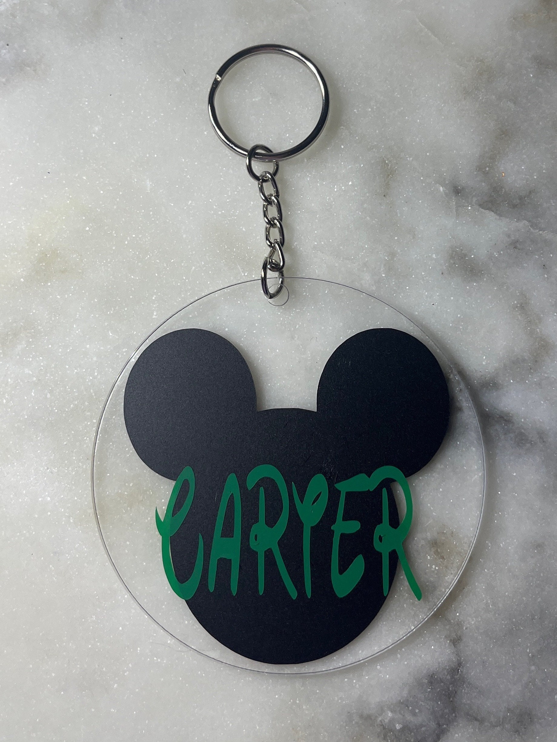 Disney Keychain, Minnie and Mickey Mouse Head Custom Design Three Inch ...