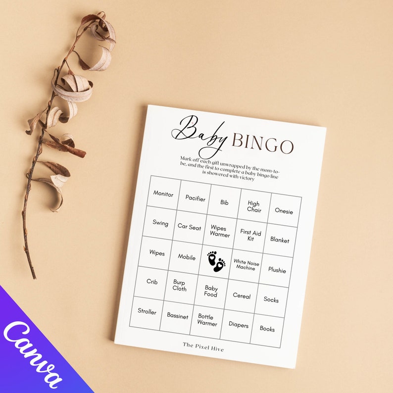 Baby Bingo Cards, Prefilled Baby Shower Bingo, Baby Bingo Printable ...