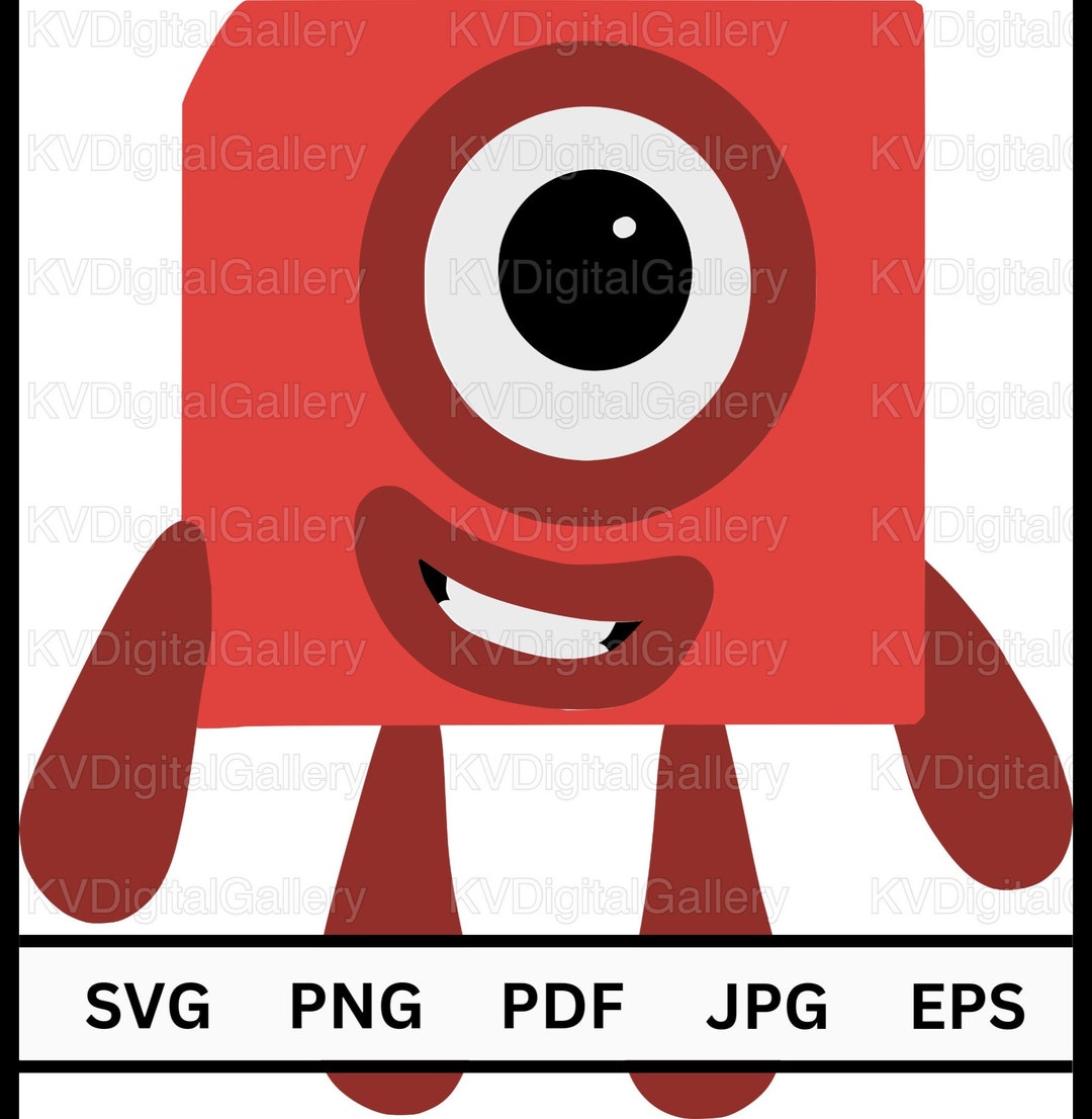 Numberblock ONE 1 LAYERED SVG Png File Numberblock Svg - Etsy