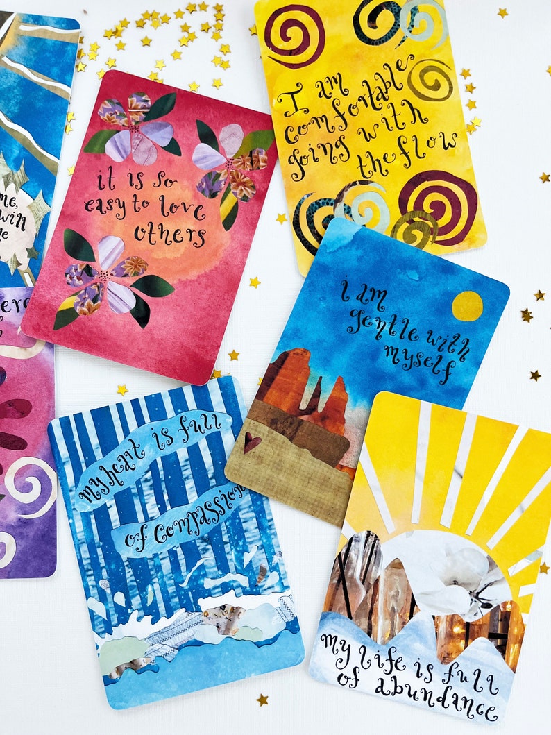 Watercolor Positive Affirmation Card Deck - Etsy