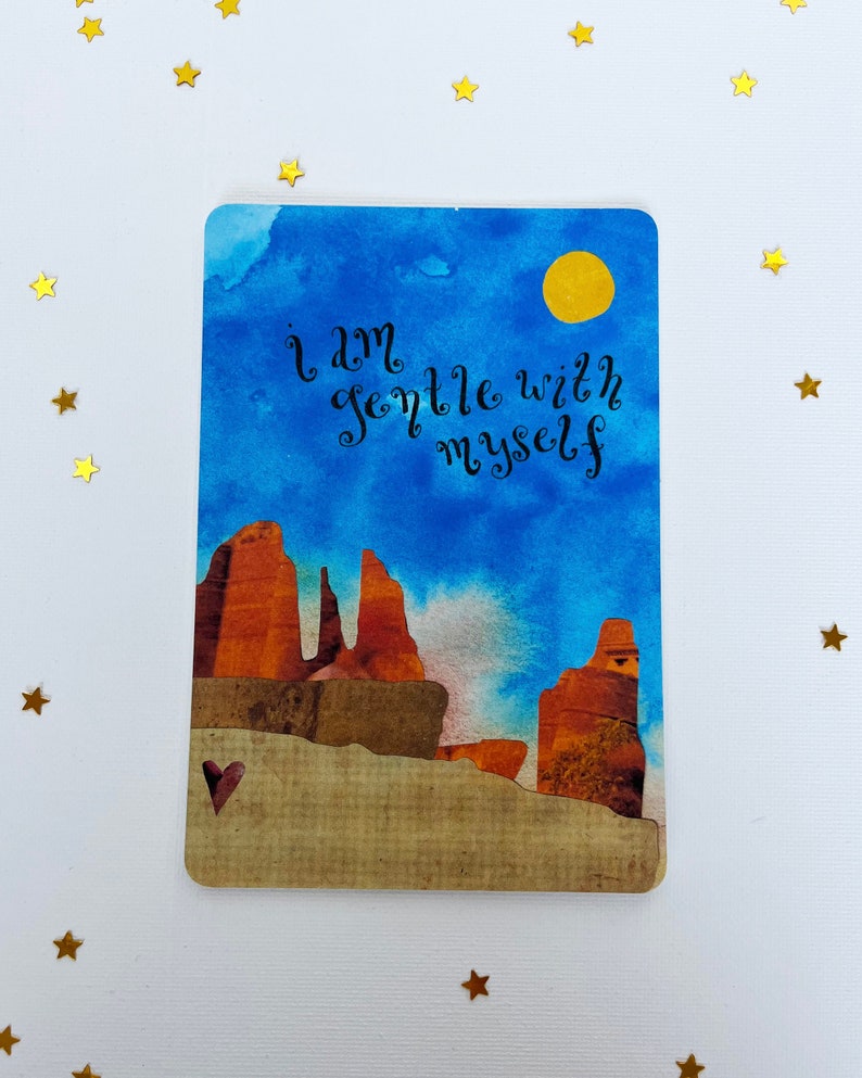 Positive Affirmation Card gentle With Myself - Etsy