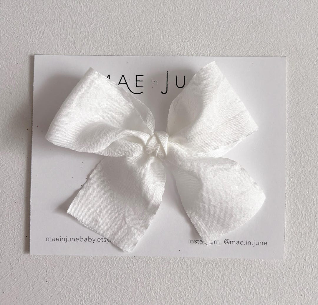 White Hair Bow, Multiple Color Options, Fall Baby Bows, White Bows ...