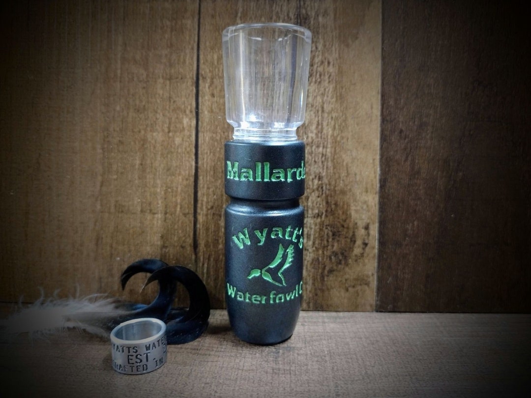 Custom Duck Call the Mallardo. Made From Acrylic Like Material Black and Green Coloring. Wyatts ...