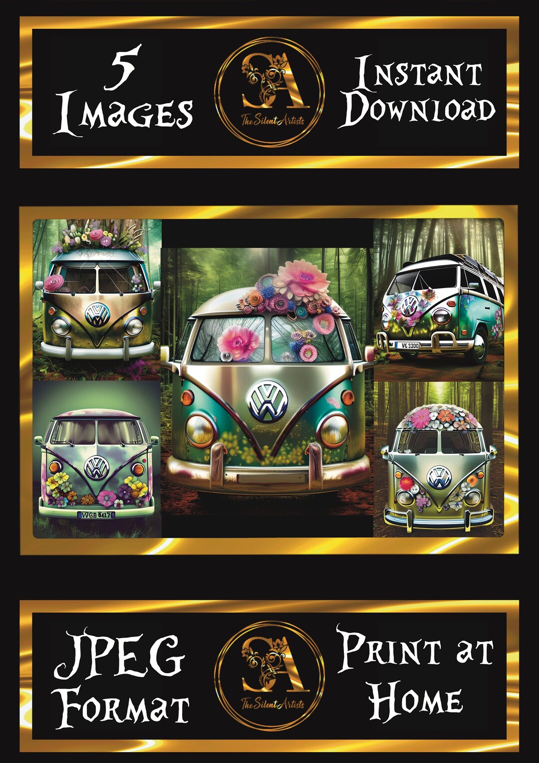 5 in 1 Digital Download Vw Camper Vw Camper Van Vw - Etsy