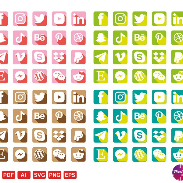 Square Social Media Icon Svg - Etsy