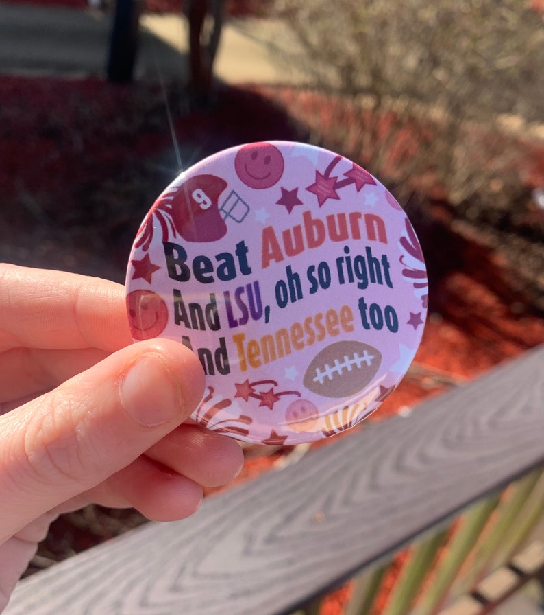 Beat Everyone Pink Button - Etsy