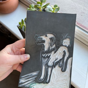 Custom Pet Portraits! Linocut Prints (dogs, Cats, Rats, Birds, Horses ...
