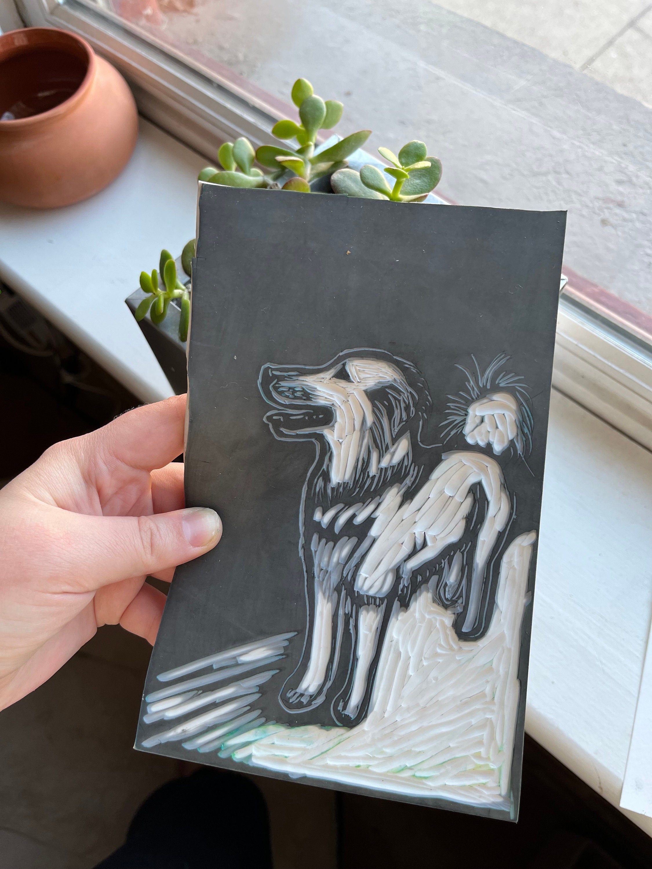 Custom Pet Portraits Linocut Prints dogs, Cats, Rats, Birds, Horses ...