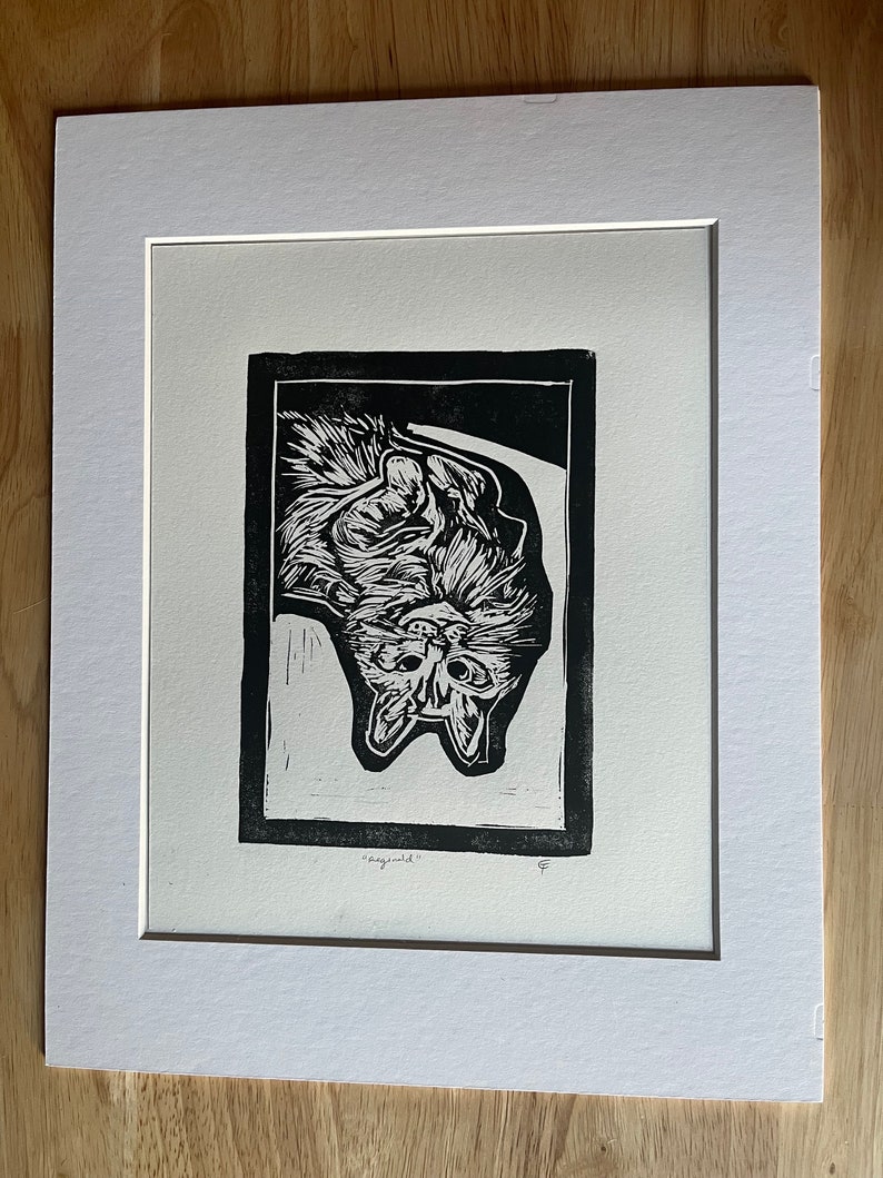 Custom Pet Portraits Linocut Prints dogs Cats Rats Birds - Etsy