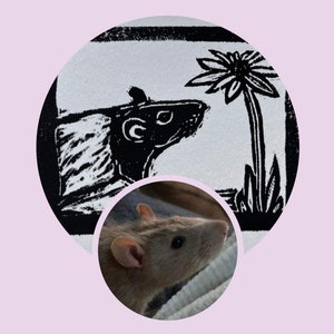 Custom Pet Portraits! Linocut Prints (dogs, Cats, Rats, Birds, Horses ...