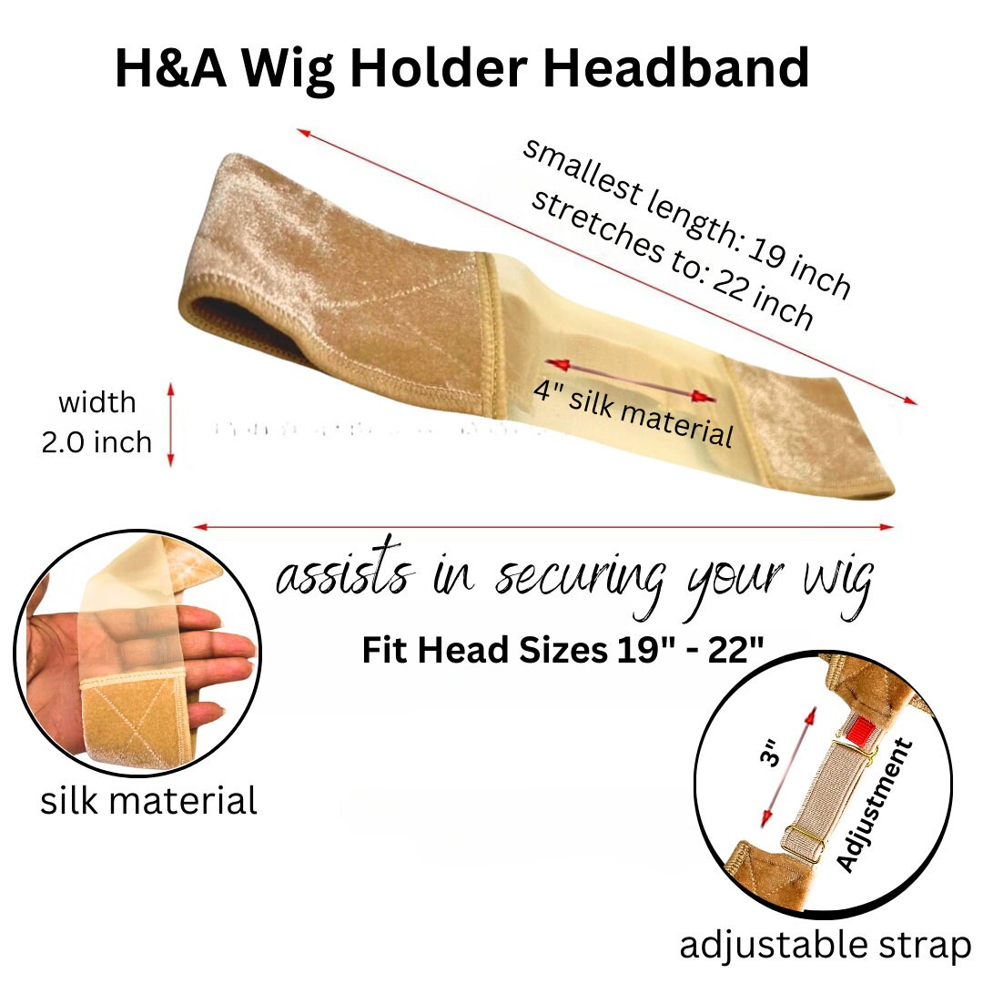 Non Slip Wig Grip Small Adjusts to Medium Headband Secures Wig Front ...