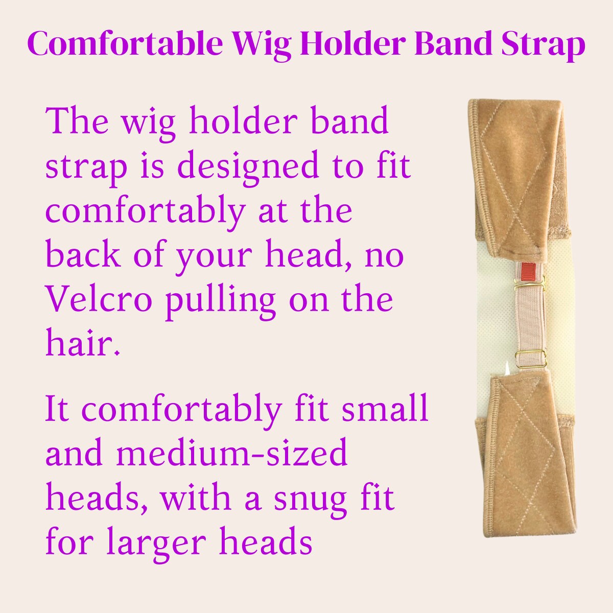 Non Slip Wig Grip Small Adjusts to Medium Headband Secures Wig Front ...