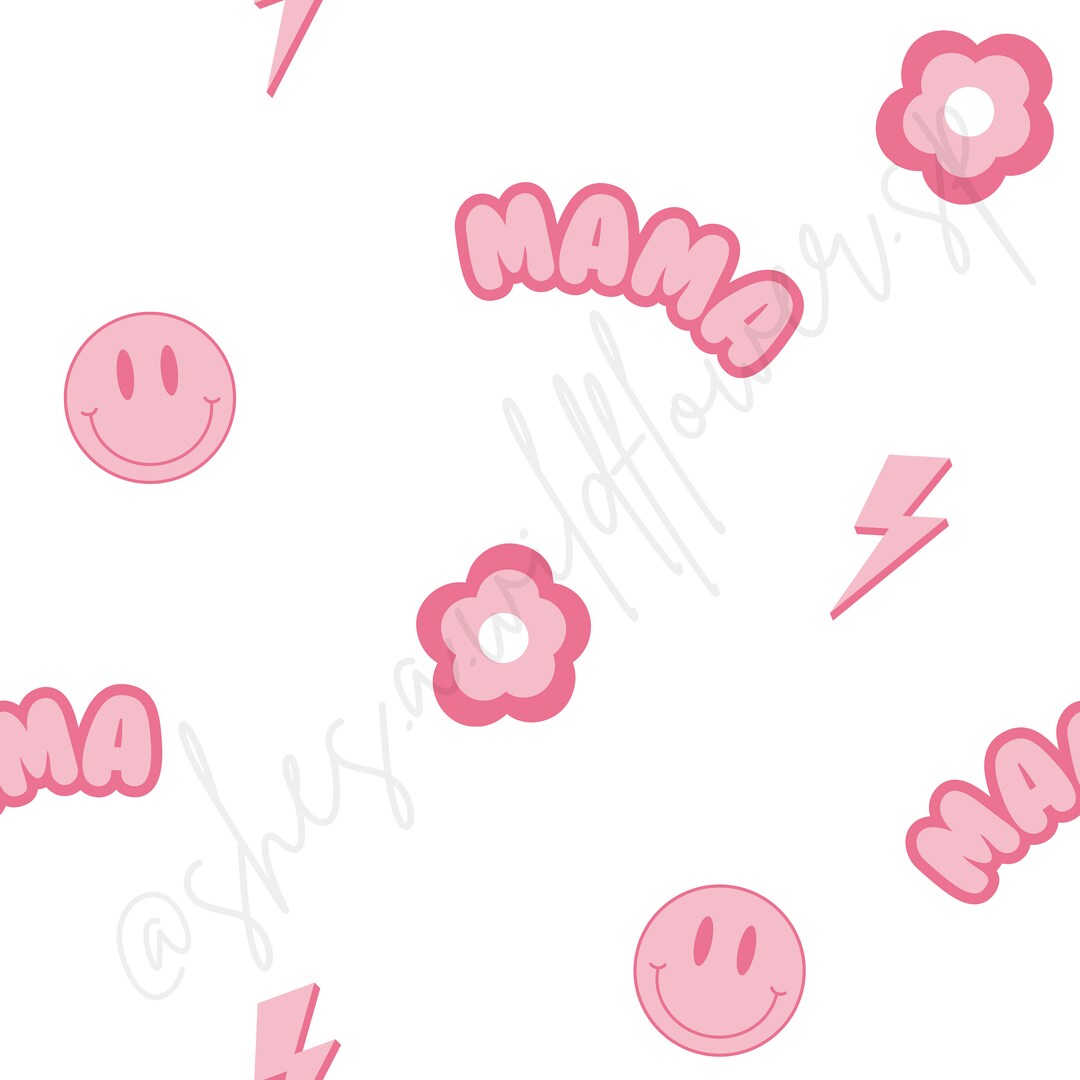 Pink Mama Seamless Pattern, Seamless Pattern for Fabric Sublimation ...