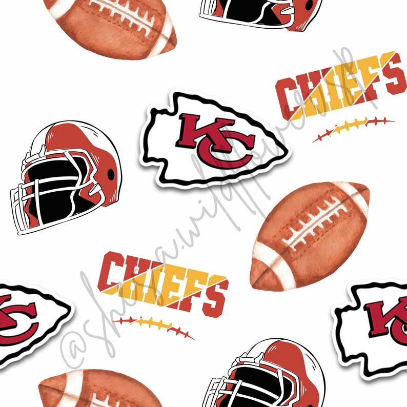 Kansas City Chiefs Football Seamless Pattern, Seamless Pattern for ...